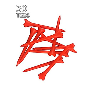 PRIDE GOLF TEE unisex adult 30 Count Golf Tees, Orange, 3.25 US