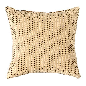 VHC Brands Kettle Grove Pillow Star 10x10 Country Primitive Bedding Accessory, Country Black and Creme