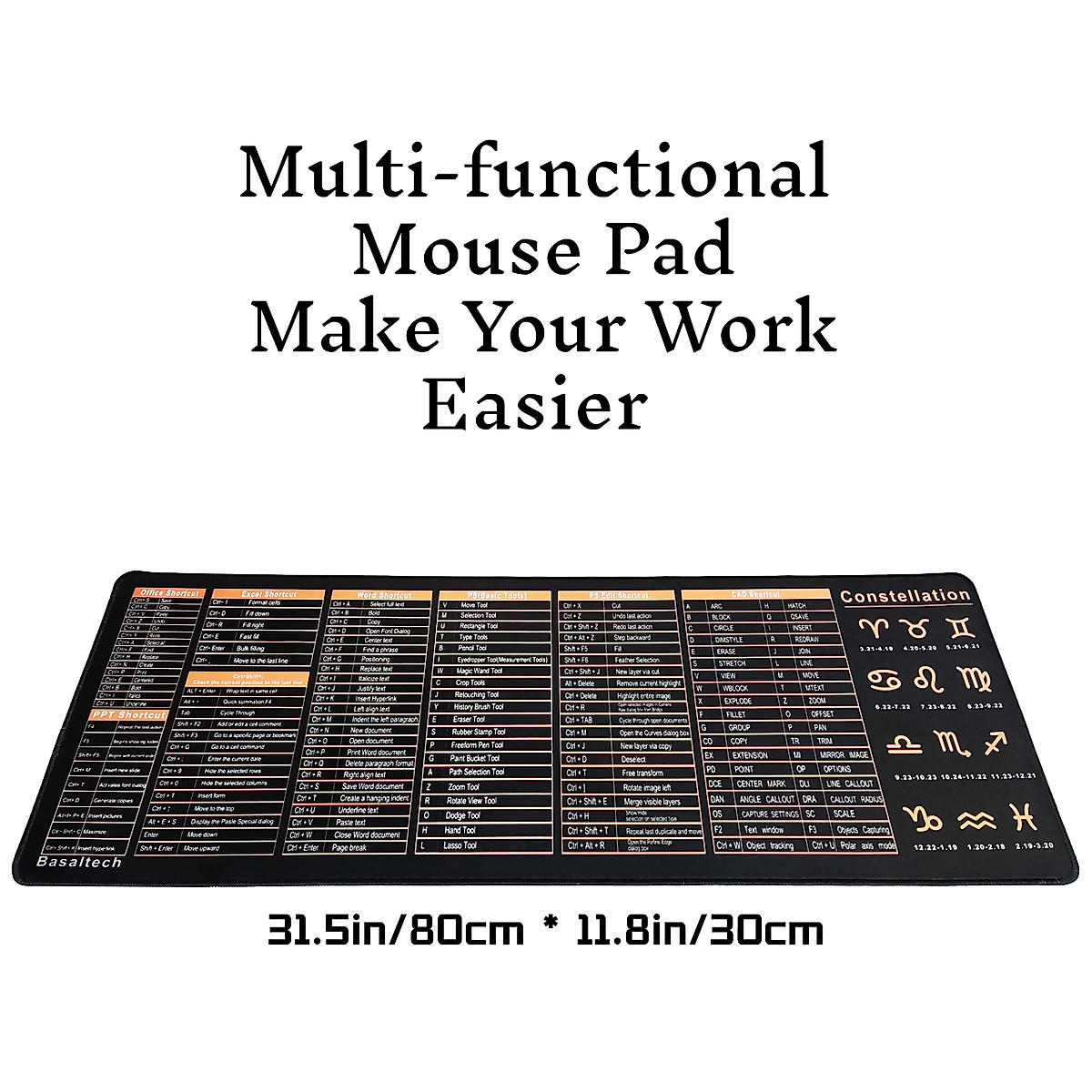 Mechanical Gaming Keyboard with Mouse Combo Multifunctional Mouse Pad 104 Keys White LED Backlit Keyboard with Palm Wrist Typewriter-Style USB Wired Gaming Keyboard for PC Mac Laptop