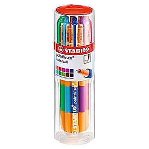 STABILO Point Visco Drum Pointball Pen , Set of 10 , Multicolored (026858) (1099/4)