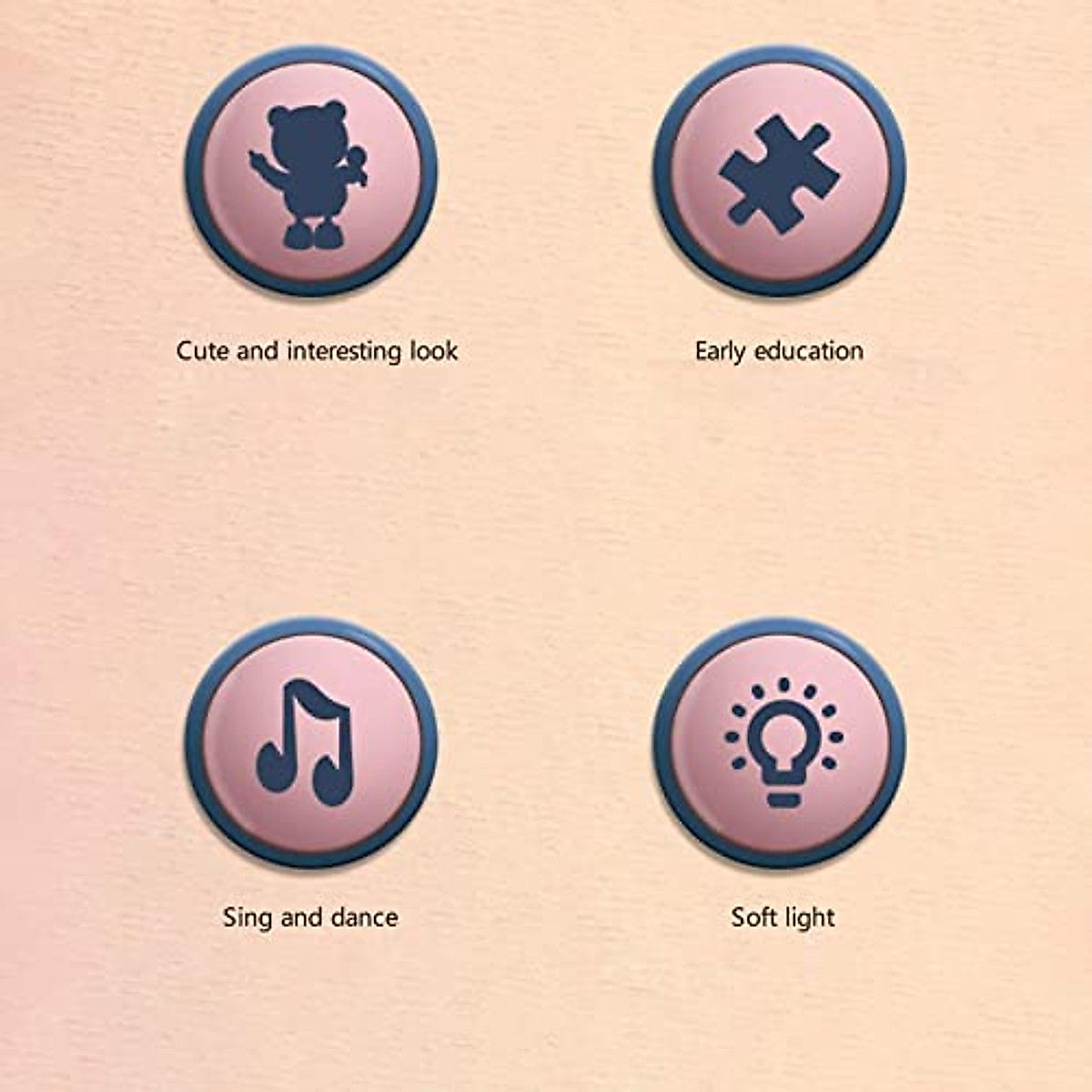 Dancing Piggy Robot Toys for Kids Funny Dancing Automaton Toy with Led Lights and Music, Interactive Electronic Kids Piglet Robot Toy, for Boys and Girls (Blue)