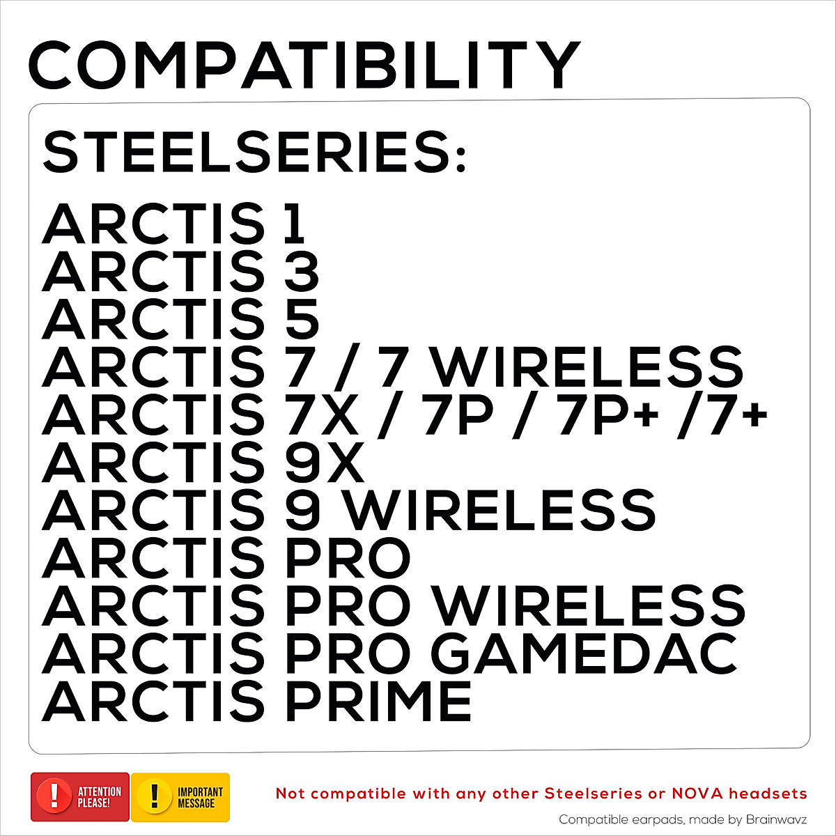 Gaming Gel Earpads for SteelSeries Arctis 1, Arctis 3, Arctis 5, Arctis 7, Arctis 9X, Arctis Pro & Arctis Prime Headset Headphone Earpads, Memory Foam & PU Leather (Black)