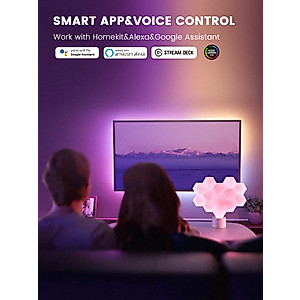 Cololight Hexagon Lights, Wall Light for Room Decor, Night Light, Music Sync LED Gaming Light, App Control Cool RGB Lights for Bedroom Decoration, Work with Alexa&Google 3Pcs PRO