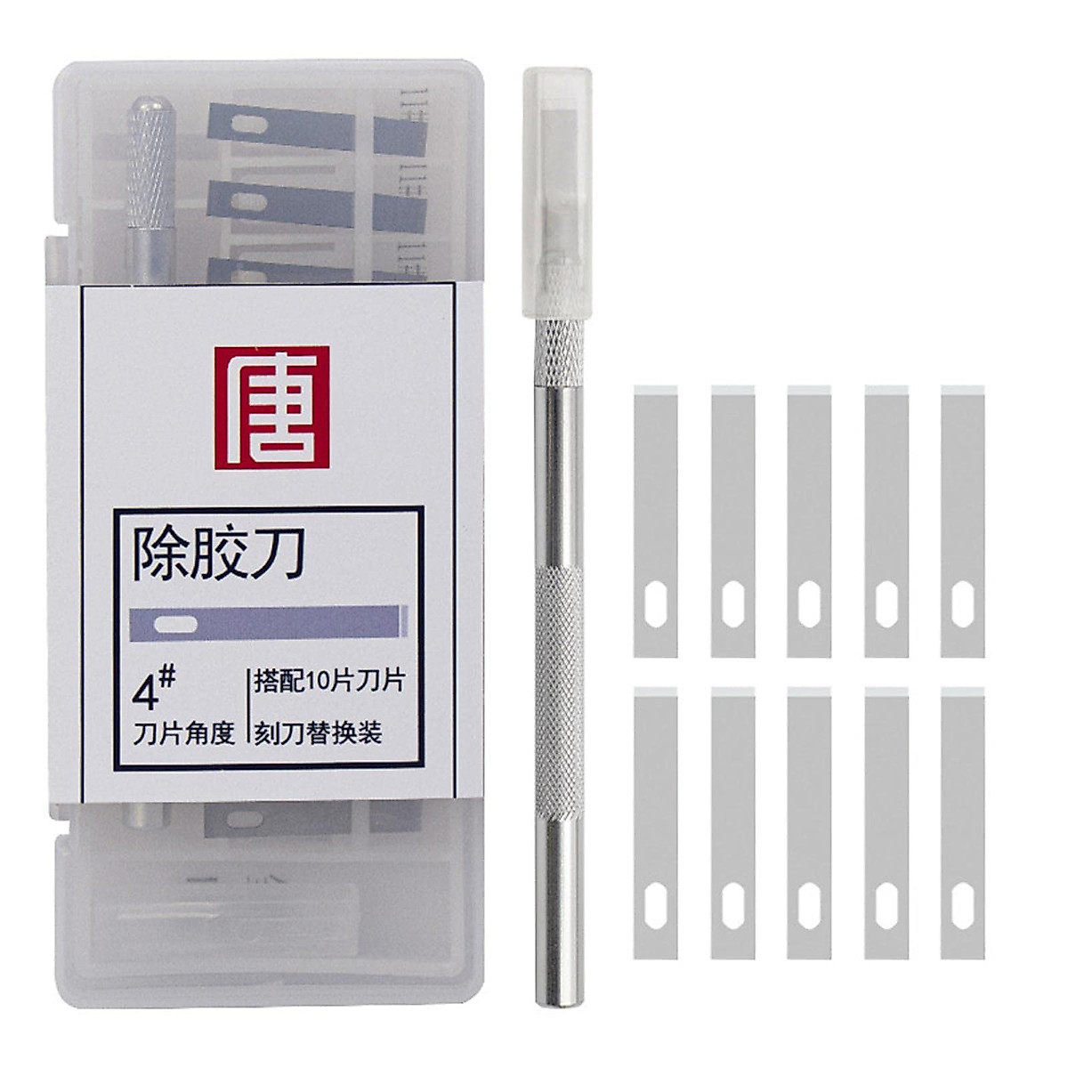 DAGIJIRD Back Cover Camera Glass Scraper Tool Removal Smoothing Scraper with 10 Pieces Replacement Blades for Phone Repair Rear Glue