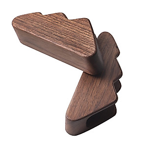 muso wood Business Card Holder for Desk Wooden Display Business Card Stand for Office Tabletop 2 Pack (Walnut)