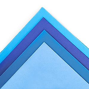 Koogel 320 Sheets Blue Tissue Paper, 14Inch Gift Wrapping Paper Bulk Thickened Craft Tissue Paper for DIY Crafts Party Holiday Gifts Box Decoration
