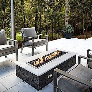 Stanbroil 30 x 10 Inch Drop-in Fire Pit Pan with Burner and All Accessories Required for DIY Fire Pit Projects, Natural Gas Version, Rectangular