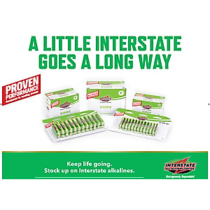 Interstate Batteries AA Alkaline Battery (24 Pack) All-Purpose 1.5V High Performance Batteries - Workaholic (DRY0070)