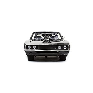 Jada Toys Fast & Furious 1:24 Dom's 1970 Dodge Charger R/T Die-cast Car Bare Metal, Toys for Kids and Adults, Black