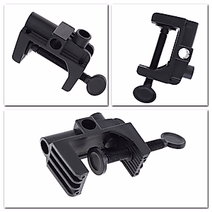 YILUXIANGYANG 2 Pcs Desk Clamp Work Light Mounting Bracket Heavy-duty Plastic Table Mounting Clamp for Desk Lamp, Magnify Lamp, Tablet Holder, Etc