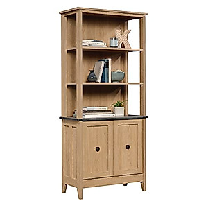 Sauder August Hill Bookcase, L: 32.28" x W: 15.51" x H: 71.89", Dover Oak Finish