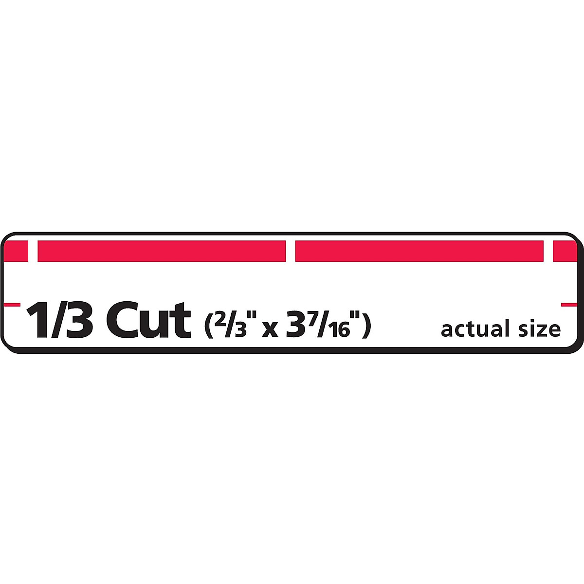 Avery TrueBlock File Folder Labels, 2/3" x 3-7/16", 1,500 Printable Labels, White/Red, Permanent (5066)