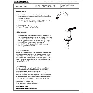 Westbrass A203-NL-62 6" Touch-Flo Style Pure Water Dispenser Faucet, Matte Black