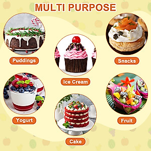 600 Pcs 3.4 oz Plastic Dessert Cups Parfait Cups with Lids and Spoons Mini Appetizer Cups Clear Square Disposable Cups Dessert for Pudding Fruit Ice Cream Wedding Baby Shower Birthday Decorations