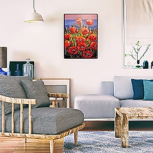 PJOESL Diamond Painting Kits for Adults - Flower Diamond Art DIY 5D Full Round Drill Crystal Rhinestone Arts and Crafts - Gem Art Paint with Diamond Dots Home Wall Decor 11.8x15.7inch