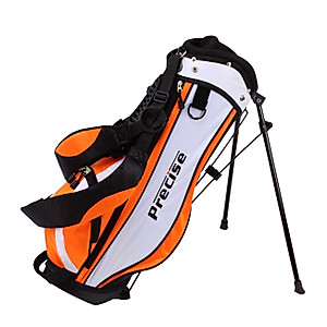 Precise Distinctive Left Handed Junior Golf Club Set for Age 3 to 5 (Height 3' to 3'8""), Set Includes: Driver (15""), Hybrid Wood (22, 7 Iron, Putter, Bonus Stand Bag & 2 Headcovers