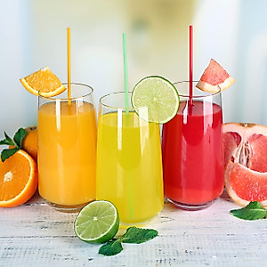 NIKOC Drinking Glasses | Set of 6 | 15.9 oz | Highball Glasses | Premium Glass Cups | Tall Water Juice Glasses | Tumbler Glass | for Home, Restaurants and Parties | Dishwasher Safe