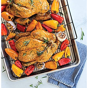 Nordic Ware Extra Large Oven Crisping Baking Tray, with Rack, Silver