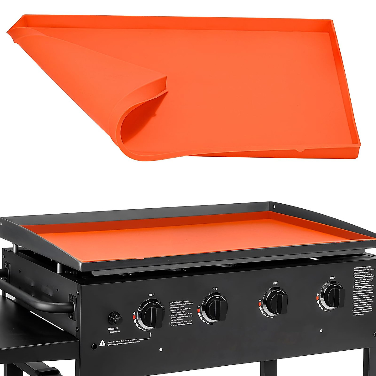 Blackstone Silicone Griddle Mat for Blackstone 36 Inch Griddle, Heavy Duty Food Grade Silicone Griddle Top Cover, Upgraded Reusable Griddle Mat Full Fit Protect Outdoor from Insects Rust Debris