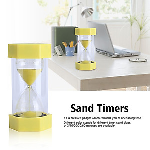 Sand Timer, 3/10/20/30/60 Minutes Hourglass Sand Clock Plastic Blue Sand Watch for Kids Games Classroom Home Office Kitchen Use(10 mins, Green)