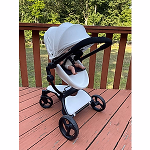 Anivia Luxury Baby Doll Stroller for 18" & 20" Girl Dolls - Doll Stroller with Folding Canopy, Mute Wheels and 2 Storage Baskets, Easy to Assemble