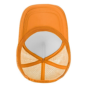 GooEyy Funny Trucker Hat for Adult, Adjustable Washable Baseball Cap, Fishing Hats Funny Gifts for Men and Women Orange One Size