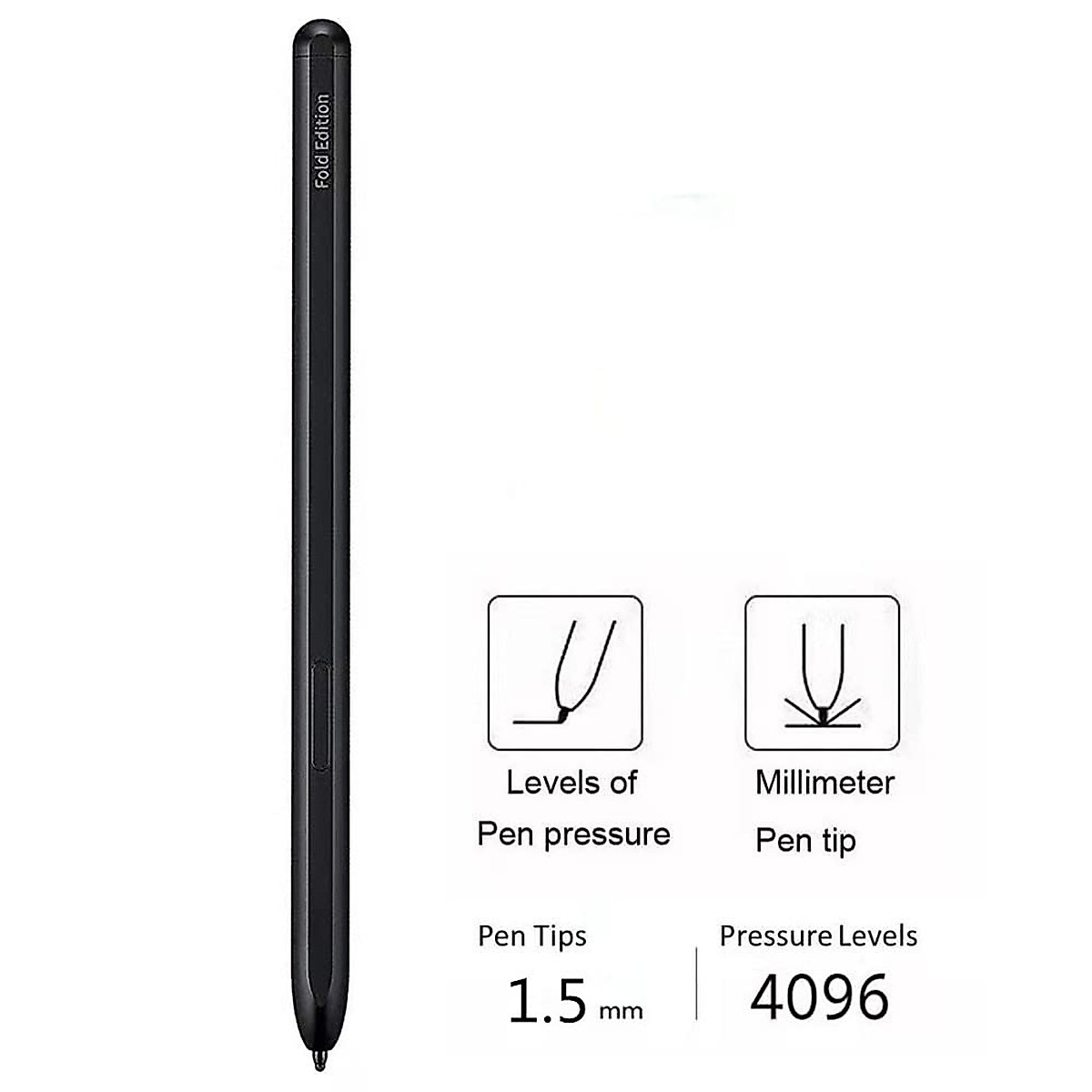 Z Fold 4 S Pen Fold Edition Stylus Pen Replacement Compatible for Samsung Galaxy Z Fold 4 and Z Fold 3 Phone Only +Tips/Nibs