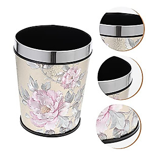 EXQUIMEUBLE Bathroom Trash Can Trash Paper Basket Paper Waste Container Desk Bins Trash Cans Trashcans for Bedroom Kitchen Trash Can Trash Container Garbage Can No Cover Compost Bin Abs Office