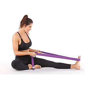 IUGA Yoga Block 2 Pack with Yoga Strap, High Density Yoga Blocks 9”x6”x3”to Improve Strength, Flexibility and Balance, Light Weight and Non-Slip Surface for Yoga, Pilates and Meditation