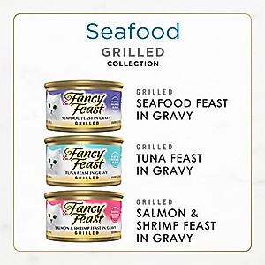 Fancy Feast Grilled Wet Cat Food Seafood Collection in Wet Cat Food Variety Pack - (30) 3 Oz. Cans