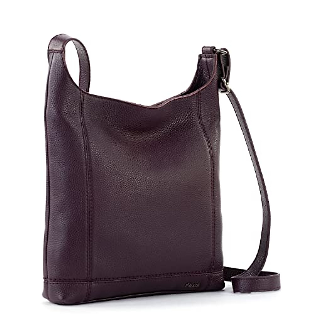 The Sak De Young Crossbody in Leather, Aubergine