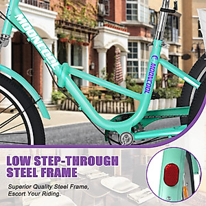 DoCred Adult Folding Tricycle 7-Speed, 20/24/26-Inch Three Wheel Cruiser Bike with Cargo Basket, Foldable Tricycle for Adults, Women, Men, Seniors Exercise Shopping