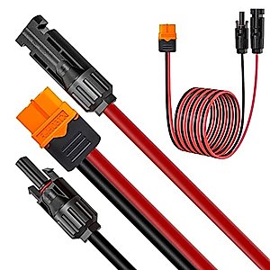 Solar Connector XT60 Extension Cable: 10 Ft Solar Panel to XT60 Adapter Cable, Solar Generator 12AWG, Solar Panels Cable Connector XT60 Connectors, for Portable Power Station,Solar Generator