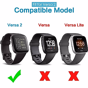 Charger Compatible with Fitbit Versa 2, Replacement Charging Cable Dock Cradle with 3.3ft USB Cord for Fitbit Versa 2 Smartwatch[2 Pack]