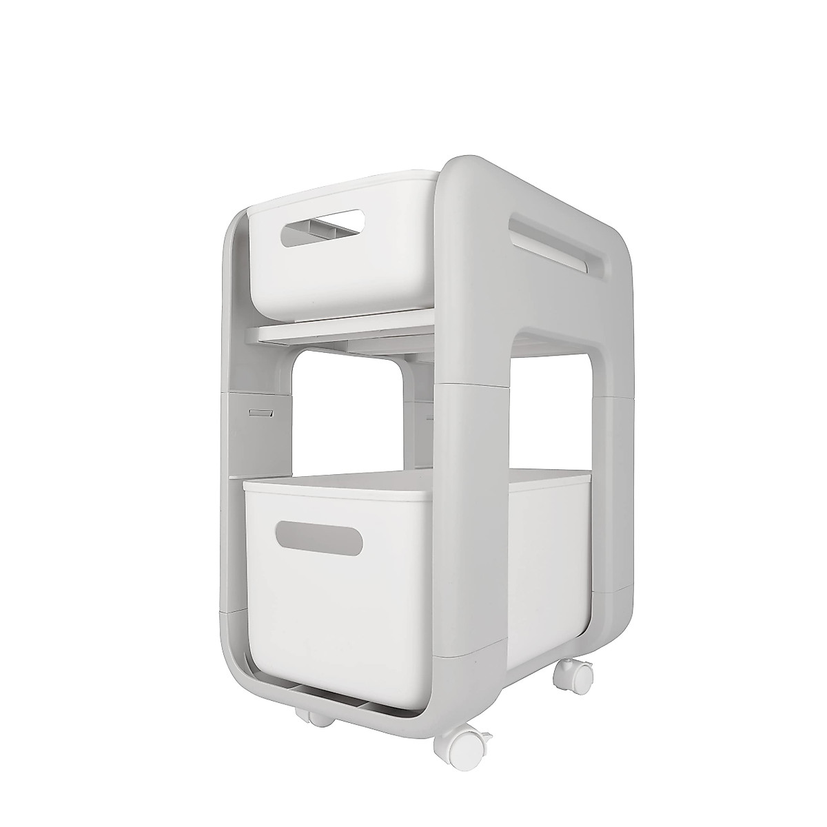 Leirsdam Double Layer Sliding Shelf, Large Capacity Shelf Under Sink Organizer Office Bathroom Cabinet Multifunctional Shelf(With wheels)