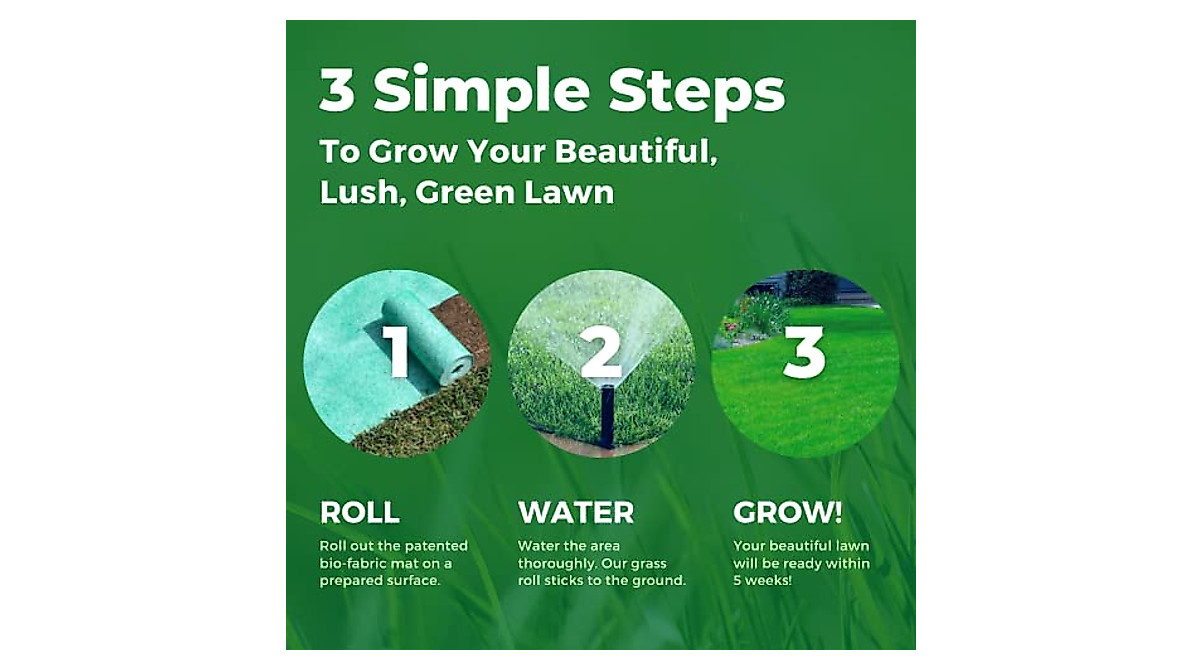 Grotrax Biodegradable Grass Seed Mat - Easy Lawn Solution