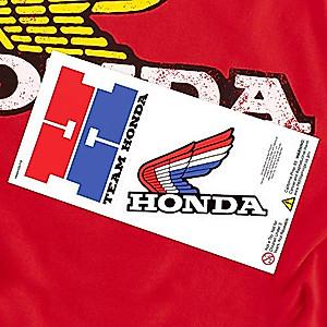 Honda Yellow Wing Logo T-Shirt & Stickers (X-Large)