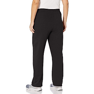 JUST MY SIZE womens Plus-size Ecosmart - Petite Length athletic sweatpants, Ebony, 1X US