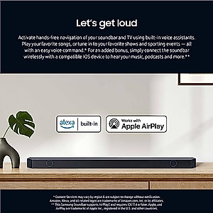 SAMSUNG HW-Q910C 9.1.2ch Soundbar w/ Wireless Dolby Audio, Rear Speaker Included, Q-Symphony, SpaceFit Sound Pro, Adaptive Sound, Game Mode Pro, Airplay 2 with Alexa Built-In