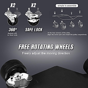 BIG RED Wheel Dolly: Tire Stake with Brakes and Vehicle Tire Dolly Cart with (4) Wheels for Moving Cars and Repair, 3000 lbs Capacity, 2 Pack