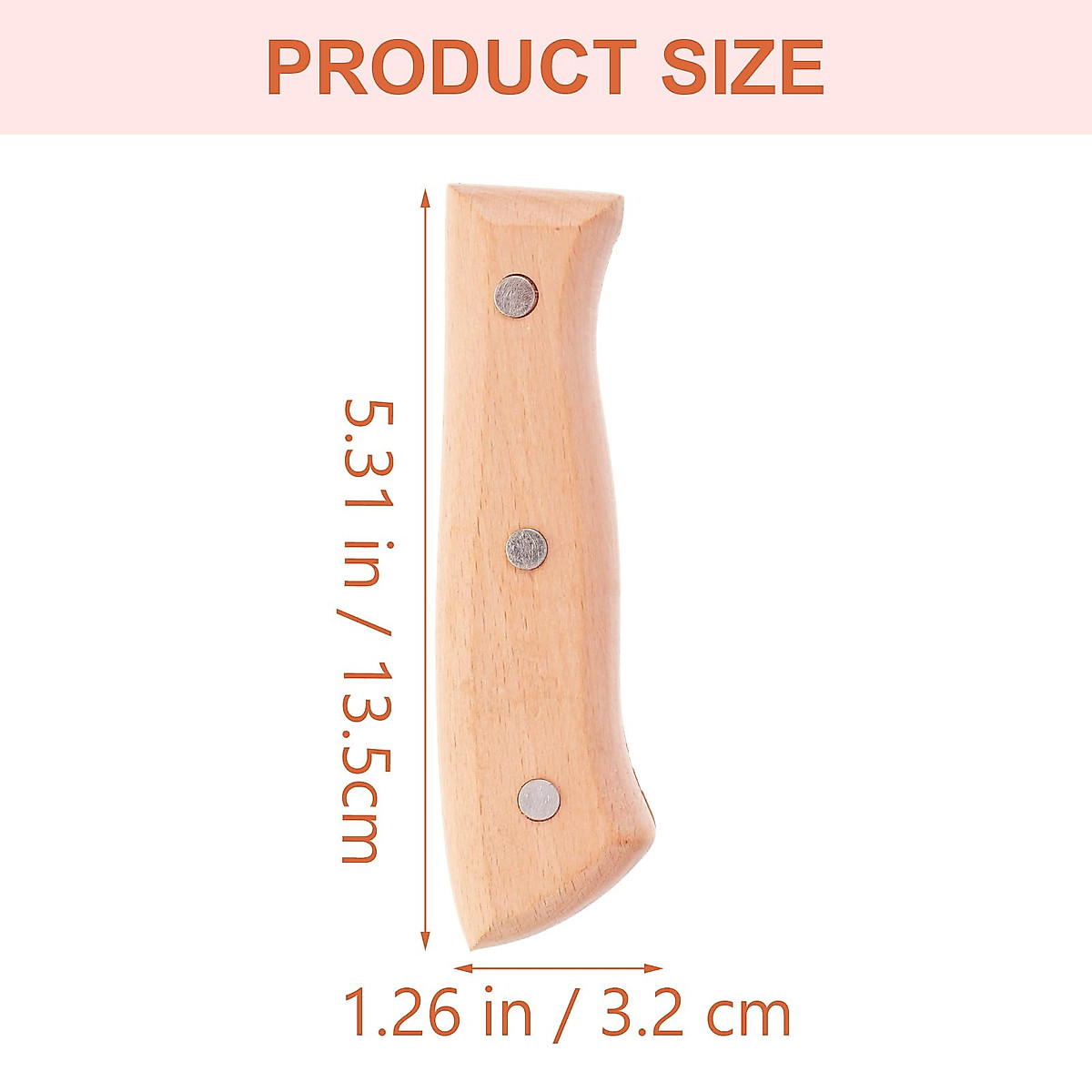 SHERCHPRY Wood Knives Handle Handles Replacement Wooden Kitchen Repair Handle for Chopping Cutter Making Wood Cutter Handle