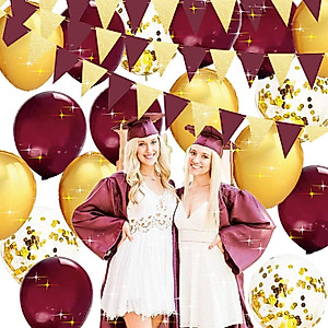 Graduation Party Decorations Maroon Gold 2023/Burgundy Balloons/Graduation Party Supplies Maroon Graduation Party FSU Graduation Backdrop/Class of 2023 Graduation Decorations Burgundy Gold
