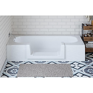 Quick Tub Walk-Thru Insert Accessibility Kit - Bath to Shower Conversion (Narrow), White