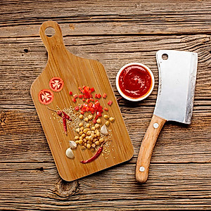 Principal Products Organic and Environmental Bamboo Quick Cutting Board, 0.8 Cm thickness, With Handle, Serving Tray