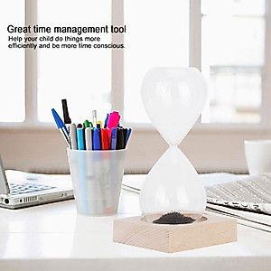 Hourglass Sand Timers, Magnetic Hourglass Birthday Present, Clear Smooth Glass Desk Decor, for Home Decor Birthday Gift