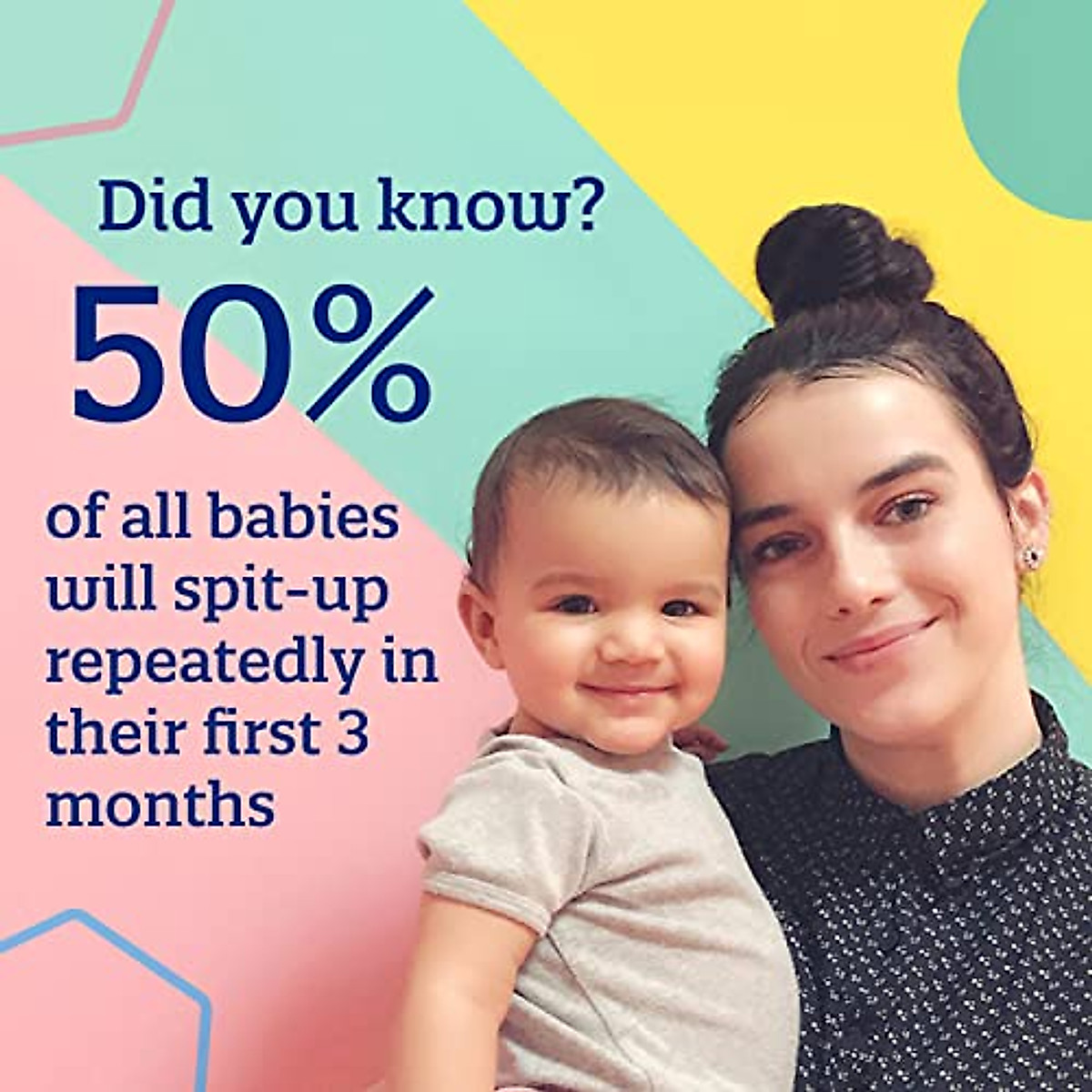 Enfamil A.R. 48 bottles (2 fl oz each), Ready to Feed Baby Formula Bottles, reduces spit up in 1 week, Omega 3 DHA & Iron, thickened with rice starch