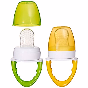 Amazon Brand - Mama Bear Silicone Feeder (Pack of 2)