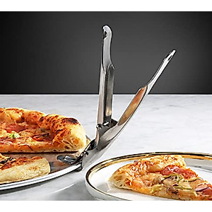 New Star Foodservice 50479 Deep Pizza Tray Pan Gripper Holder, 8", Silver