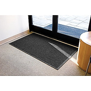 Genuine Joe 58937 Indoor Floor Mats, 4-Ft x6-Ft , Charcoal Gray
