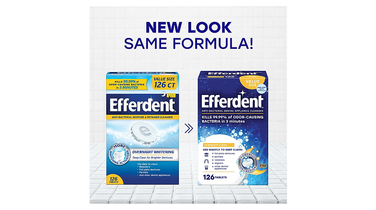 Efferdent Retainer Cleaning Tablets - Overnight Whitening